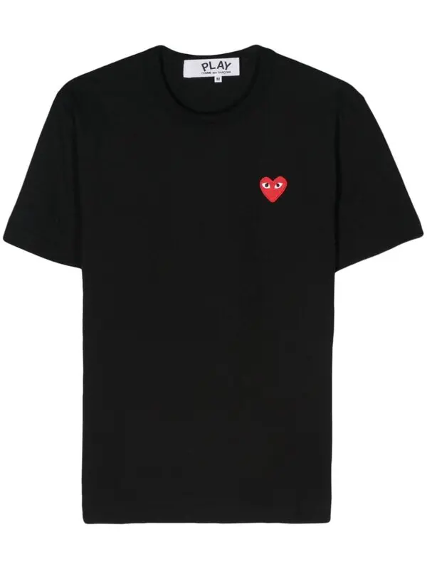 Play Comme Des Garcon Cotton T-shirt - Black