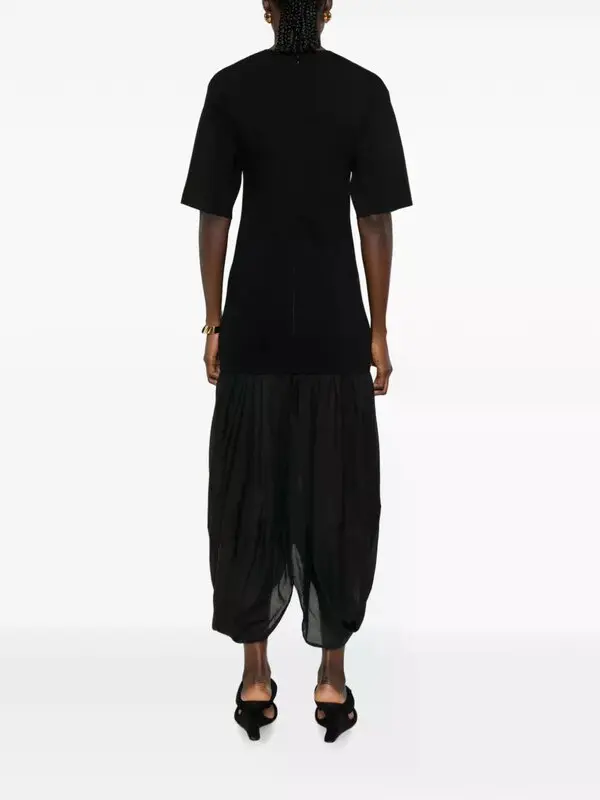 TOTEME Short-sleeve Midi Dress - Black