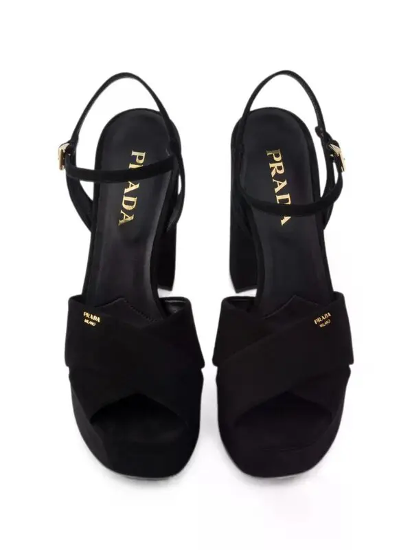Prada Suede Platform Sandals
