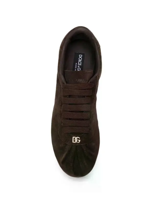 Dolce & Gabbana Logo-plaque Suede Sneakers