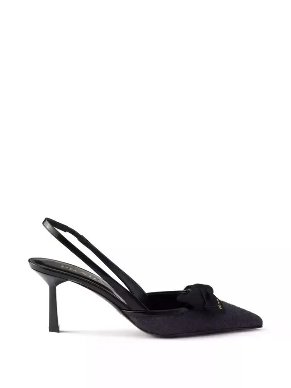 Prada Fabric Slingback Pumps - Grey
