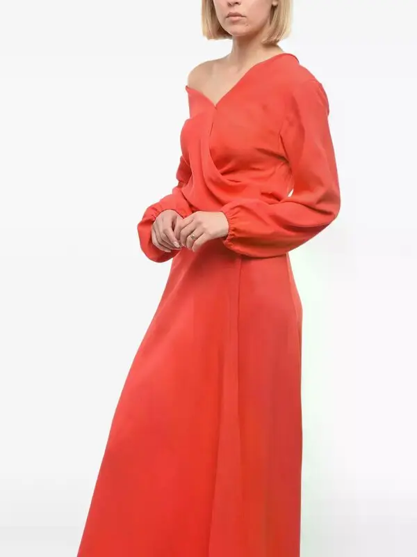 SUPER BLOND Belted Wrap Maxi Party Dress