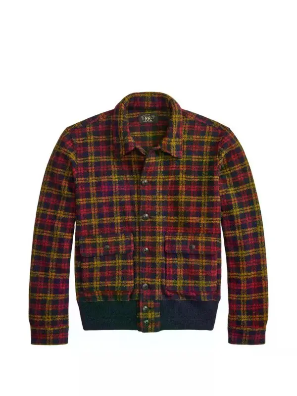 Ralph Lauren Check Cotton Bomber Jacket - Blue