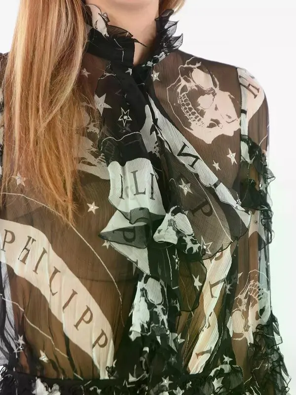 Philipp Plein Silk Maxi Dress
