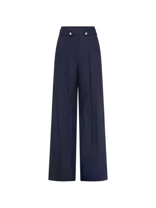 Veronica Beard Pleated Wide-leg Trousers - Blue