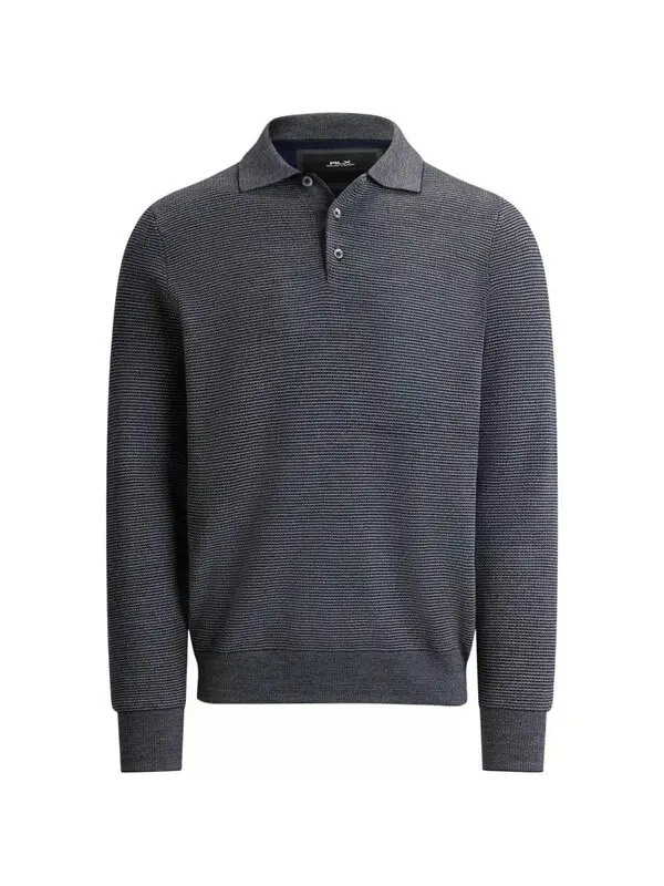 Rlx Ralph Lauren Striped Piqué-knit Polo Shirt - Blue