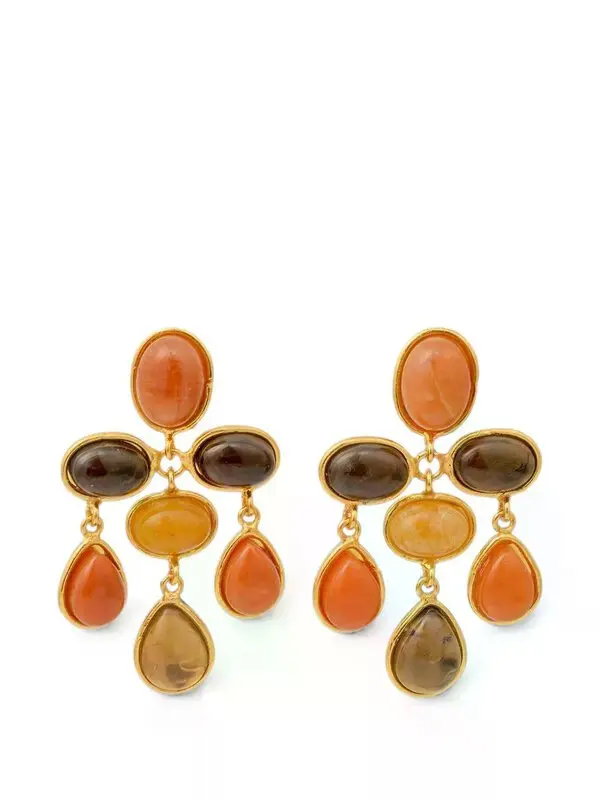 Sylvia Toledano Valse Stone-embellished Drop Earrings - Orange