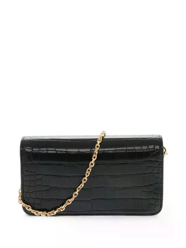 Moschino Crocodile-effect Logo-emebllished Shoulder Bag