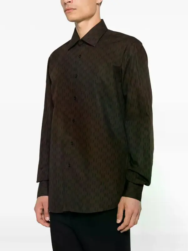 Karl Lagerfeld Monogram-print Button-down Shirt