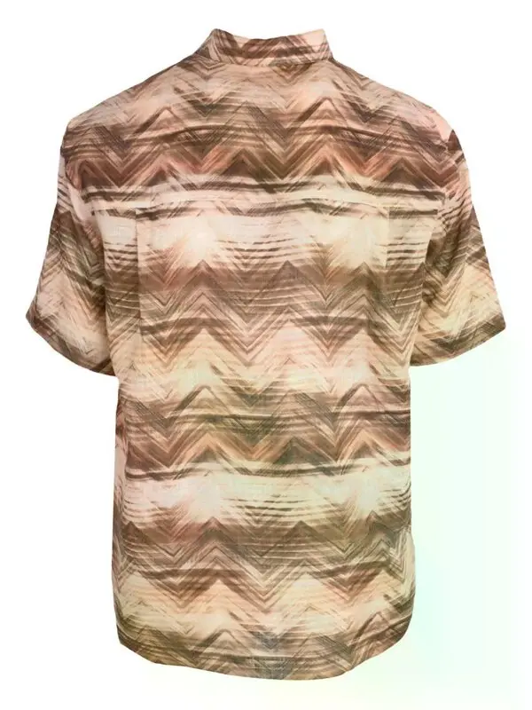 Missoni Zigzag-pattern Short-sleeve Shirt - Neutrals