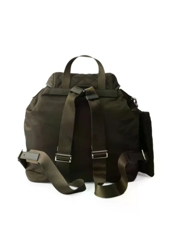 Prada Medium Quilted Re-nylon Backpack With Saffiano Leather Trim