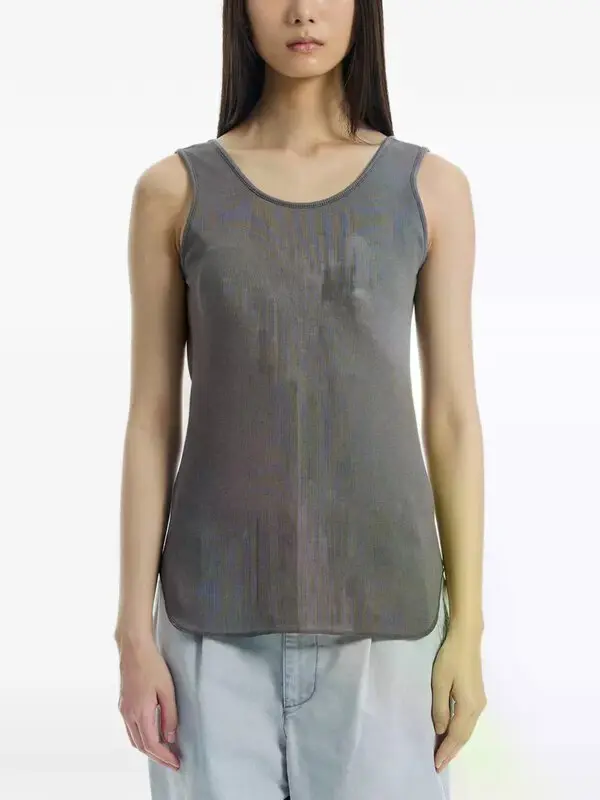 DETERM; Ribbed Scoop-neck Tank Top