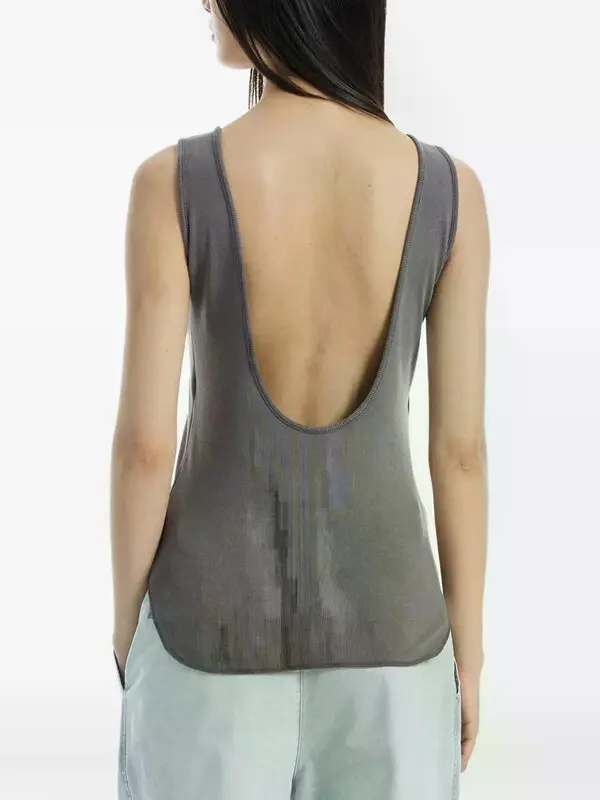 DETERM; Ribbed Scoop-neck Tank Top
