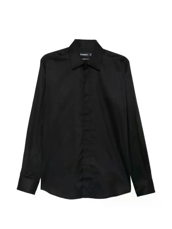 Karl Lagerfeld Concealed-front Shirt - Black
