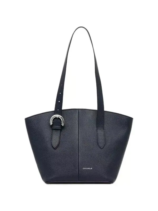 COCCINELLE Buckle-detail Pebbled Tote Bag - Blue