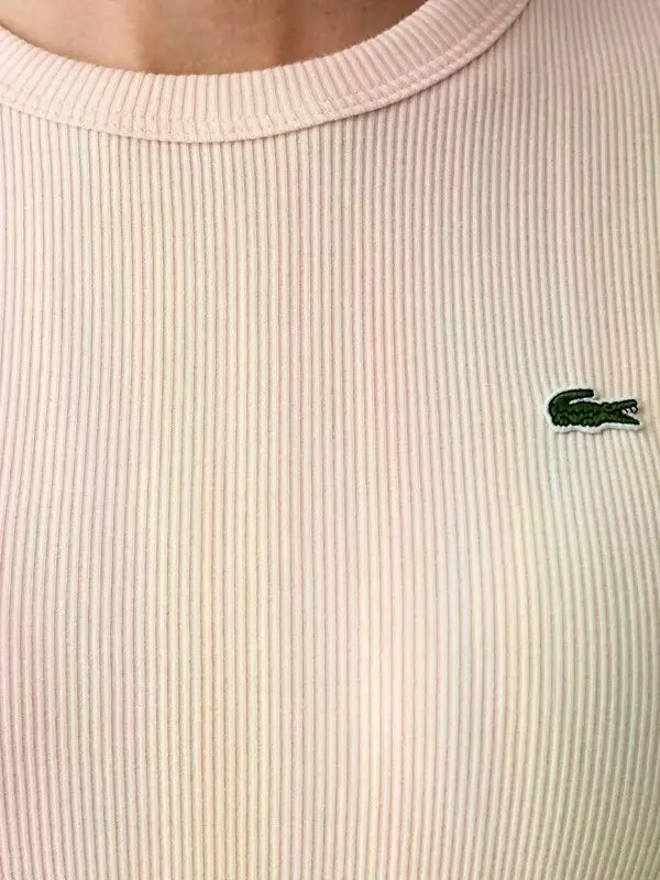 Lacoste Ribbed Logo-patch T-shirt