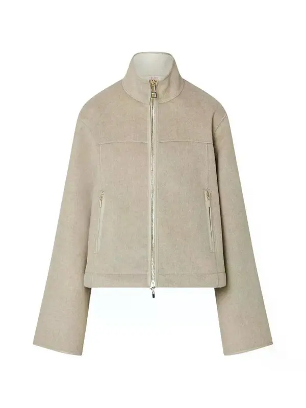 Liu Jo Boxy Synthetic Shearling Coat - Neutrals