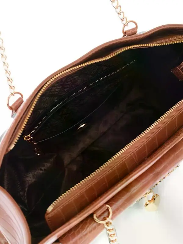 Moschino Crocodile-effect Love Tote Bag