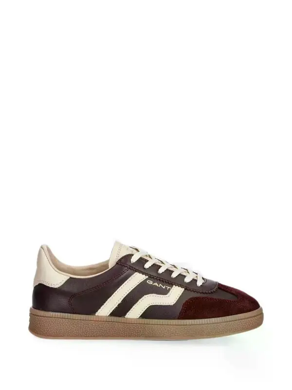 Gant Contrast-stripe Panelled Sneakers - Brown