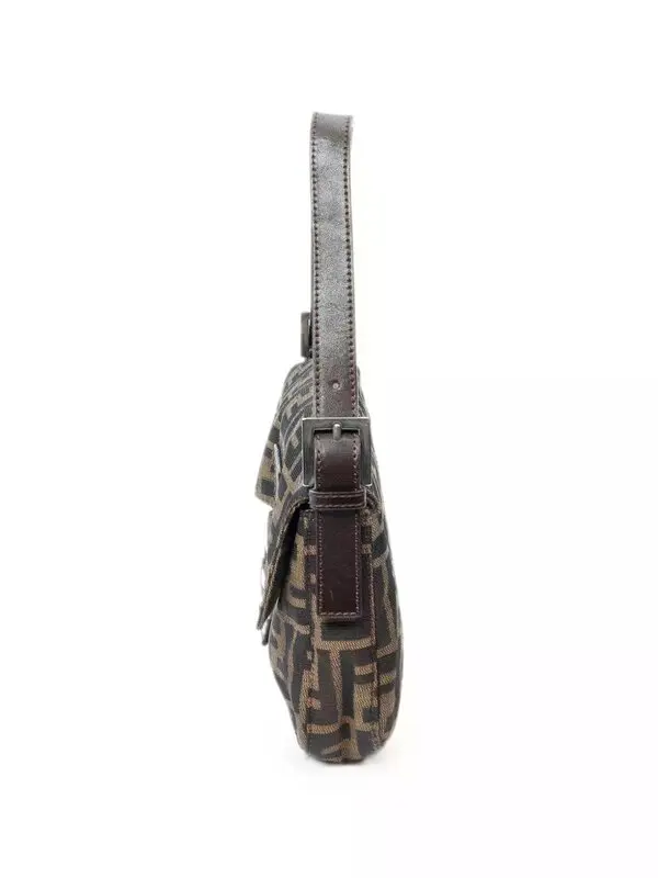 Fendi Zucca Baguette Shoulder Bag - Brown