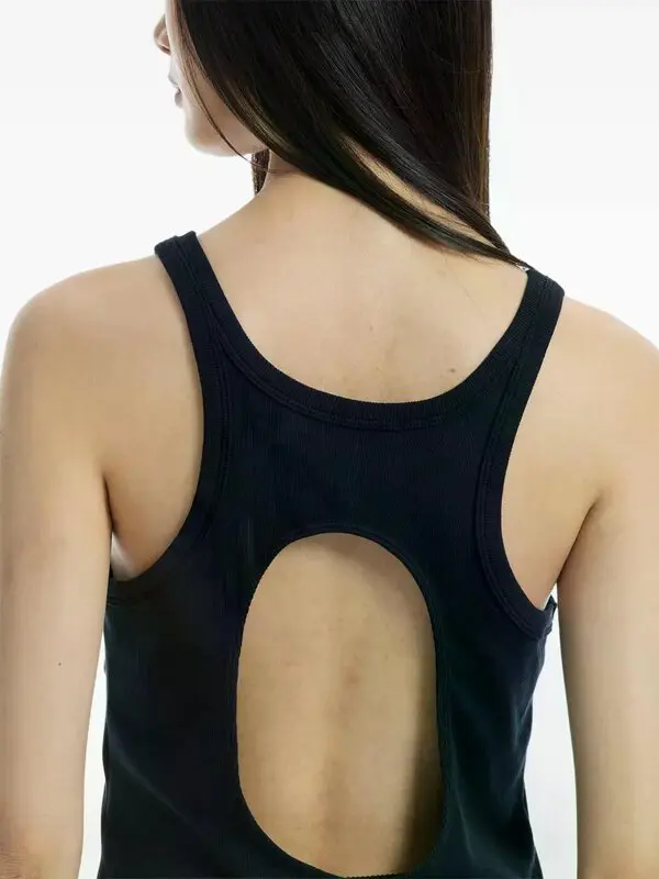 DETERM; Ribbed Open-back Tank Top