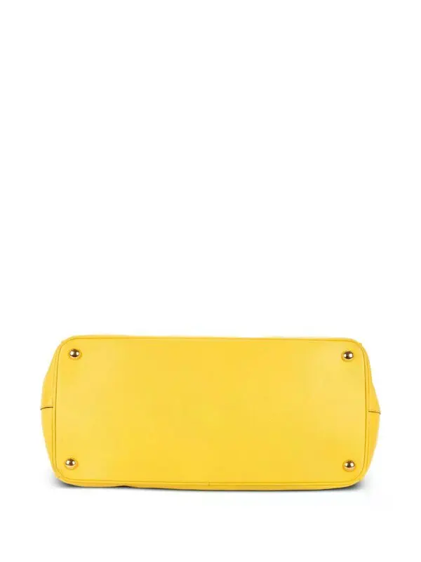 Prada Galleria Double-zip Tote Bag - Yellow
