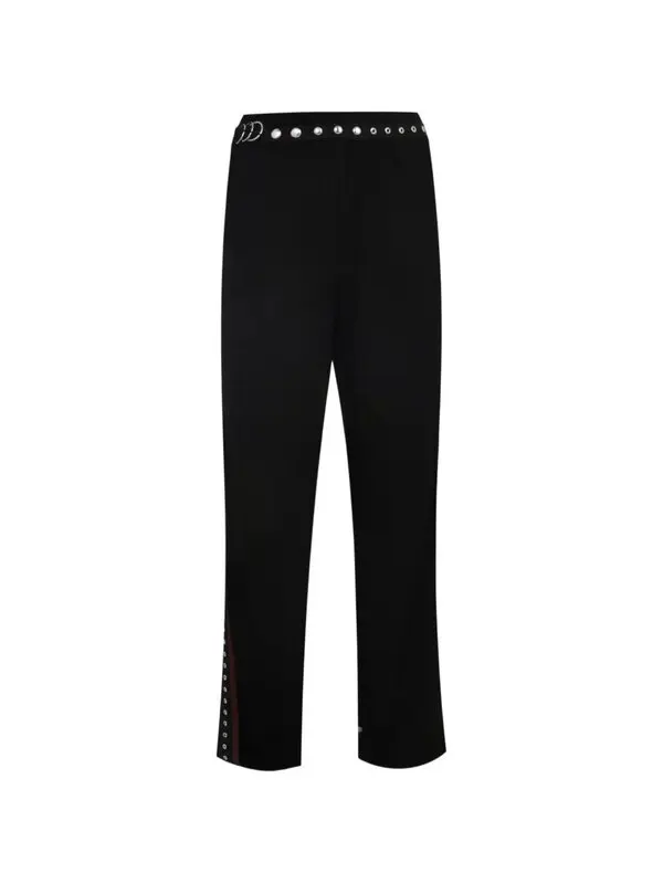 NAFSIKA SKOURTI Heavy Metal Drawstring Trousers - Black