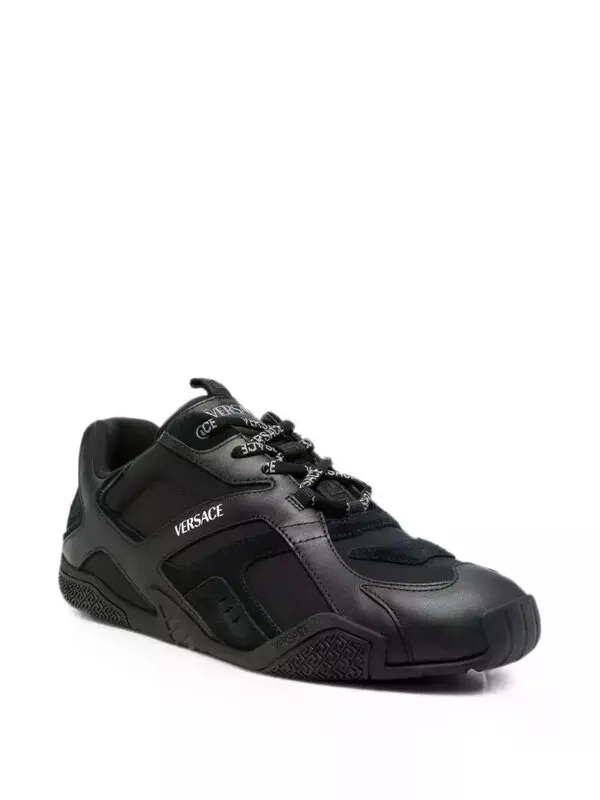 Versace Logo-print Sneakers - Black