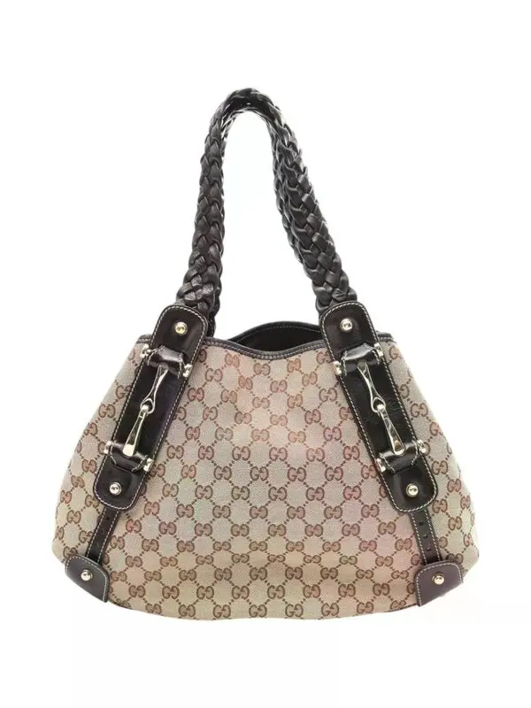Gucci 2000-2015 Gg Canvas Horsebit Pelham Shoulder Bag