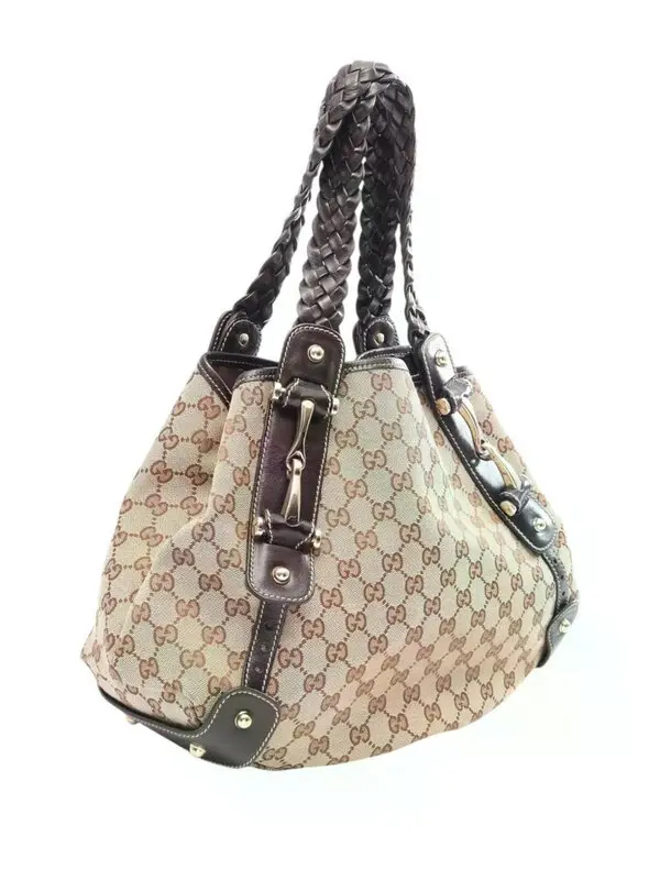 Gucci 2000-2015 Gg Canvas Horsebit Pelham Shoulder Bag