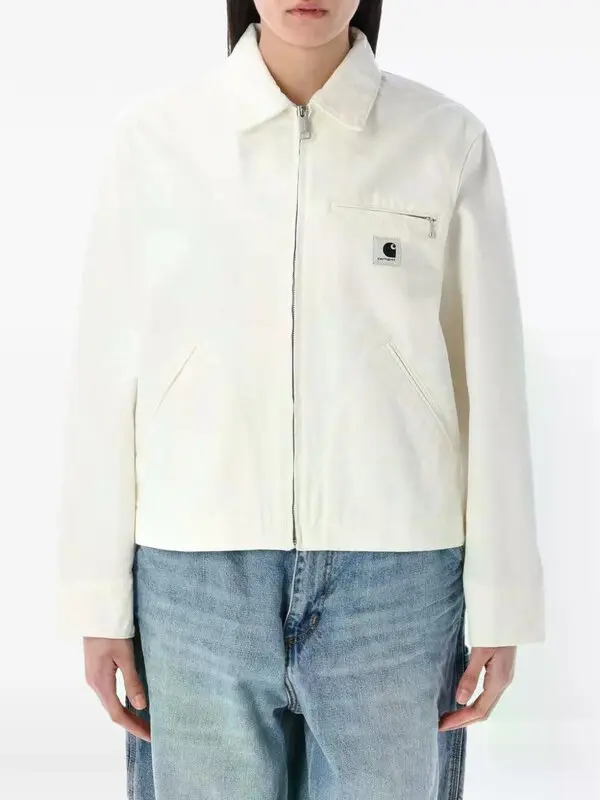 Carhartt Work In Progress Logo-patch Zip-up Jacket - Neutrals