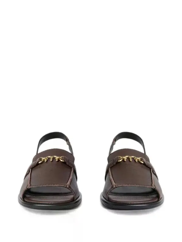 Momoni Miguel Shoes Slingback Leather Flat Sandals