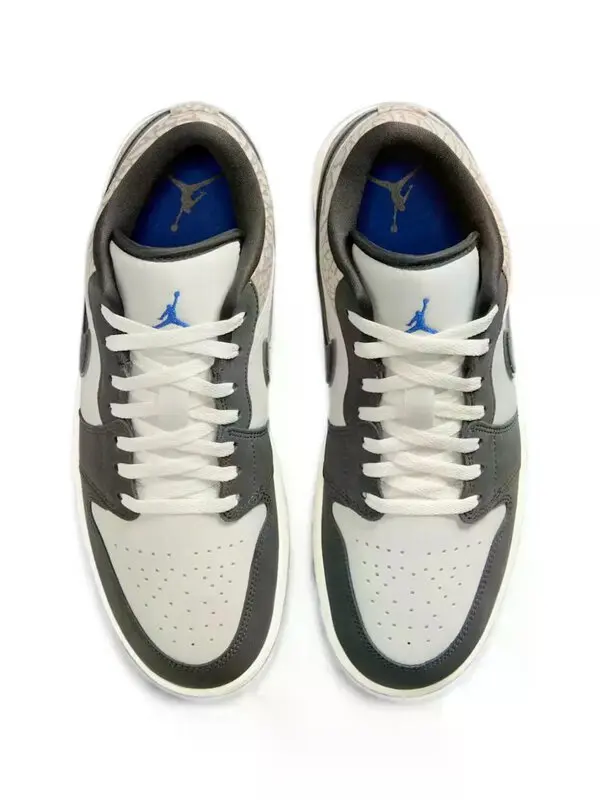 JORDAN Air 1 Low Se Elephant-print Sneakers - Grey