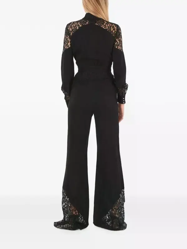 Philipp Plein Lace-panelled V-neck Jumpsuit