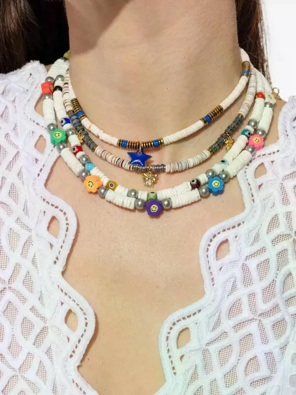 HIJAS DE PUKA Shell Eye-beads Necklace