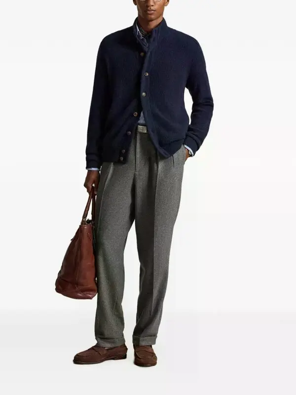 Rlx Ralph Lauren Rib-knit Mock-neck Cardigan