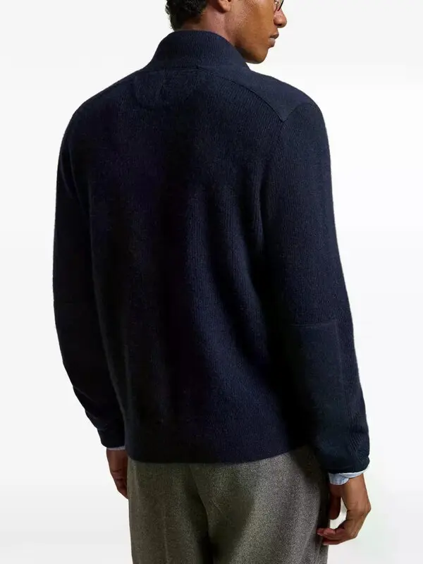Rlx Ralph Lauren Rib-knit Mock-neck Cardigan