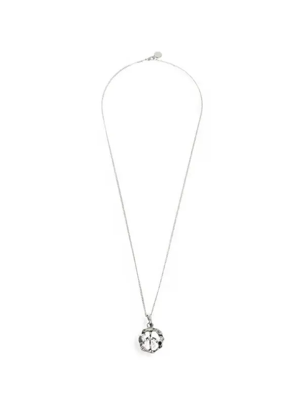 Palm Angels Logo Pendant Necklace - Silver