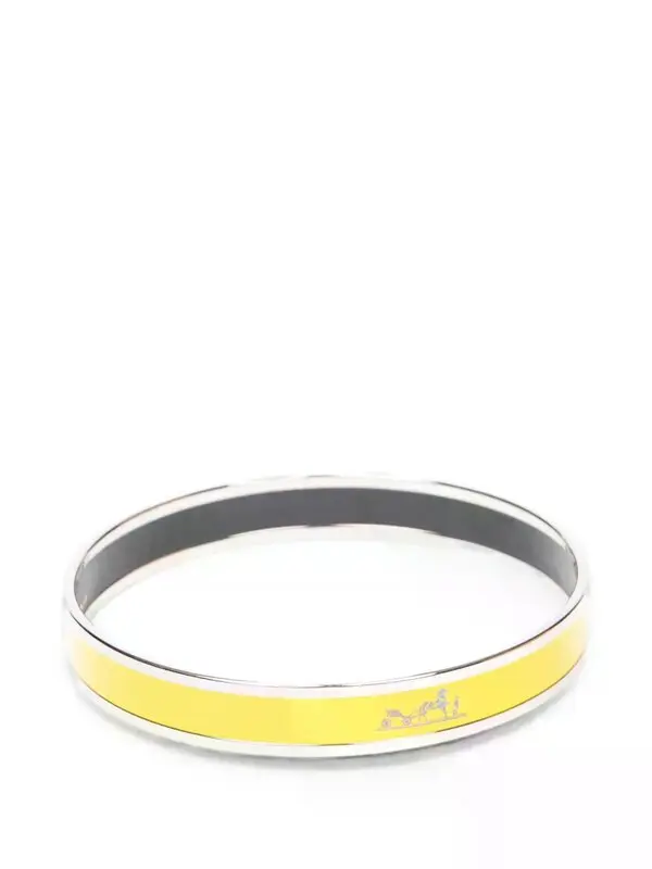 Hermès Logo-detail Bangle Bracelet - Silver