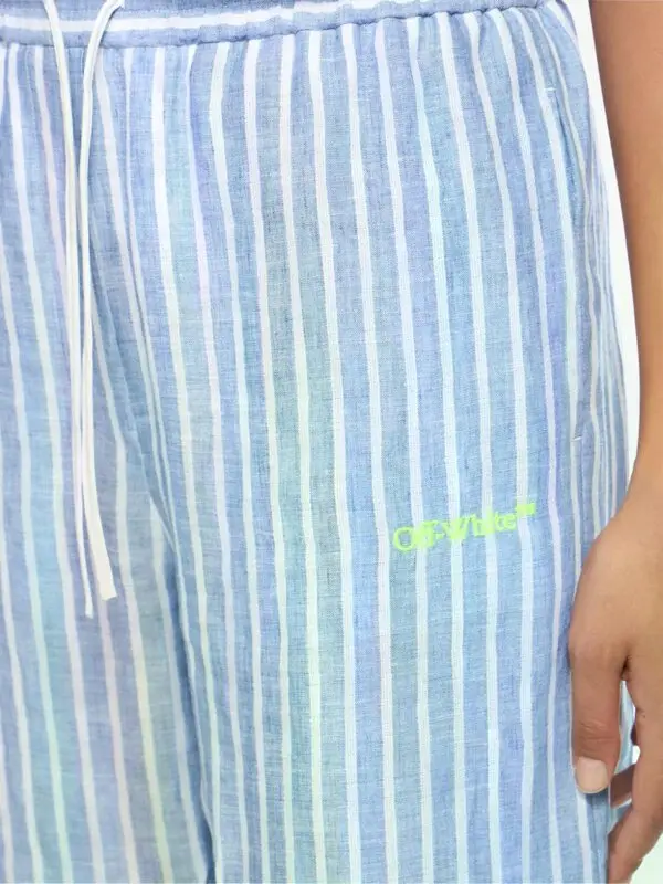Off-White Striped Long Trousers
