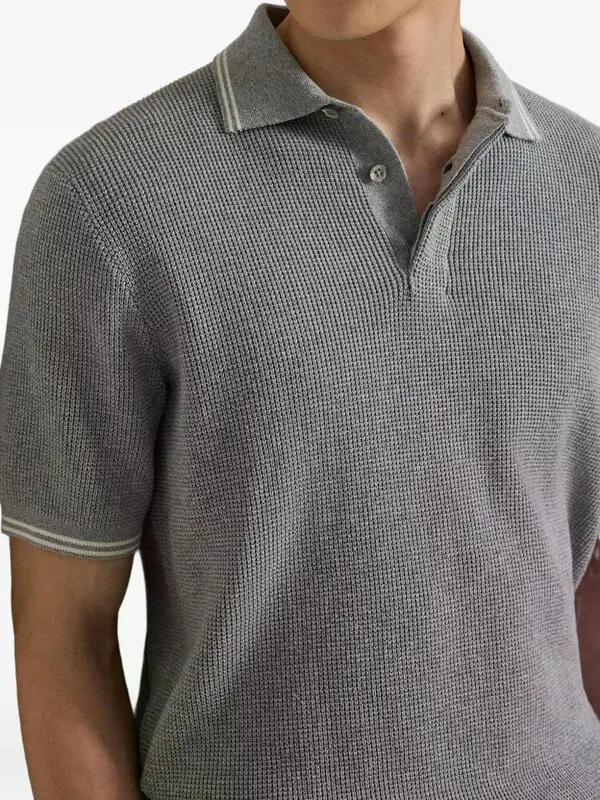 Rlx Ralph Lauren Waffle-knit Cotton Polo Shirt