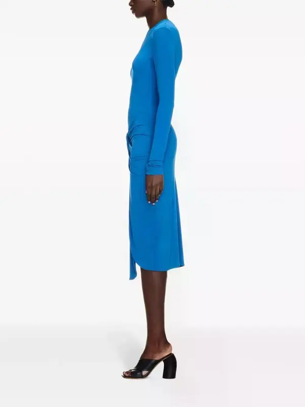 Off-White Twist Detail Midi Dress - Blue