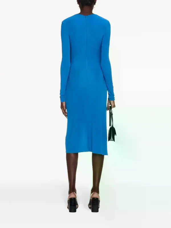 Off-White Twist Detail Midi Dress - Blue