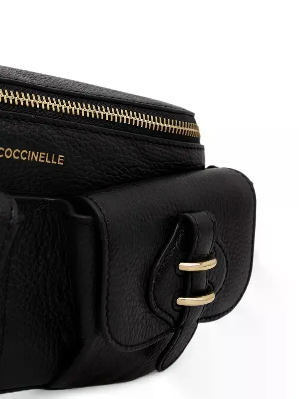 COCCINELLE Mavery Pocket Leather Belt Bag - Black
