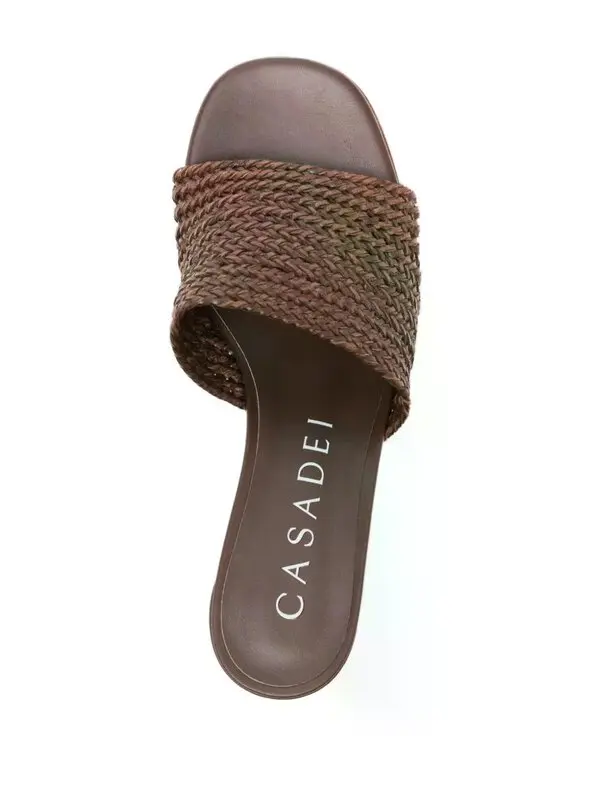 Casadei Hanoi 60mm Woven Mules