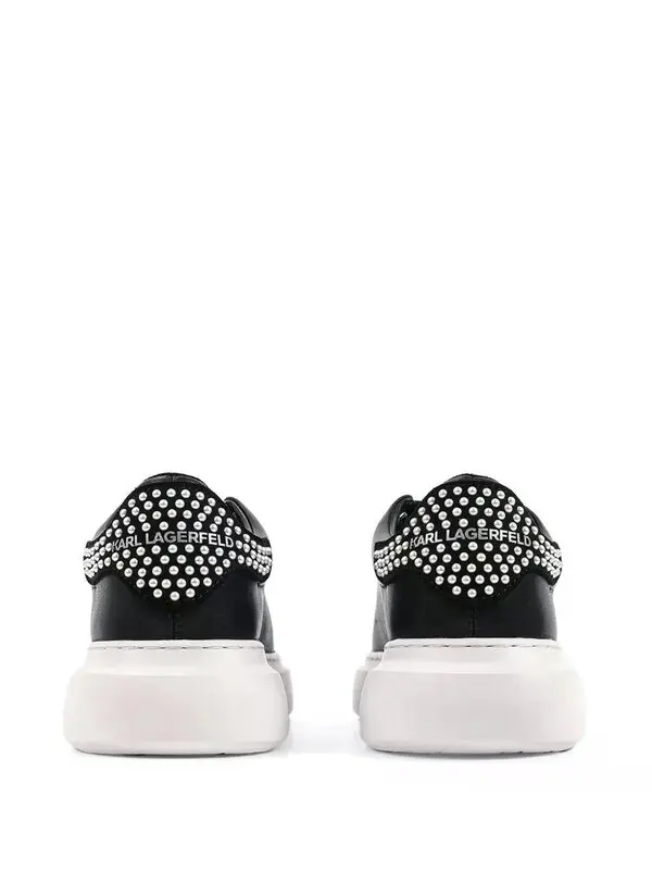 Karl Lagerfeld Stud-embellished Chunky-sole Sneakers - Black
