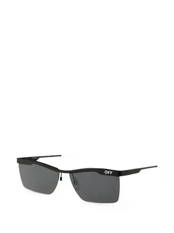 Off-White Rectangle Semi-rim Sunglasses - Black