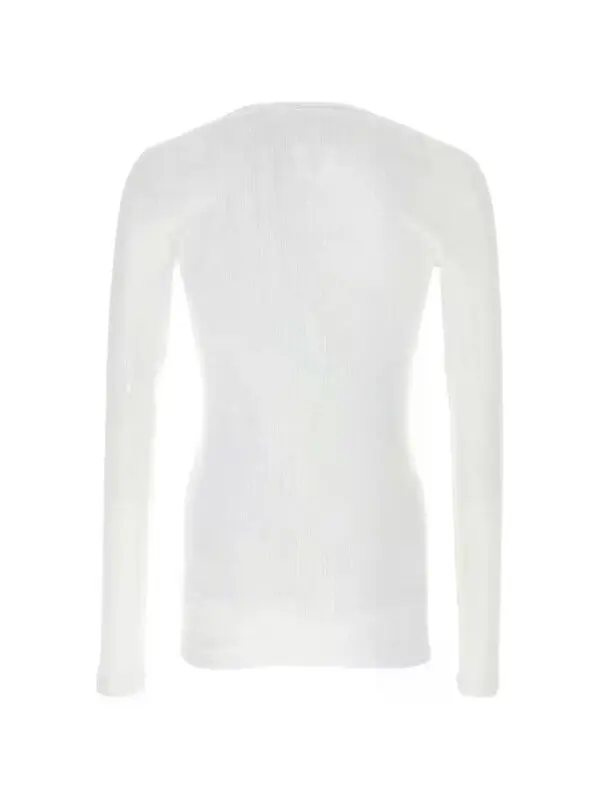 Dolce & Gabbana Ribbed-knit Henley T-shirt - White