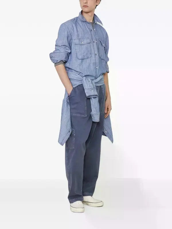 Officine Générale Button-up Chest-pocket Shirt - Blue