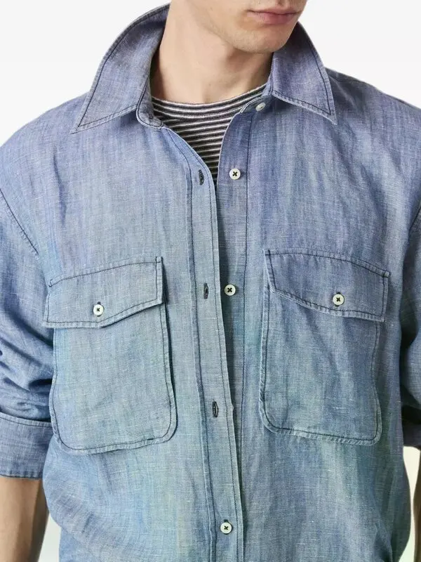 Officine Générale Button-up Chest-pocket Shirt